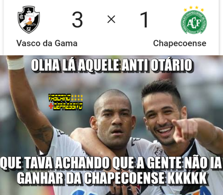 Veja os memes de Vasco 3 x 1 Chapecoense - SuperVasco