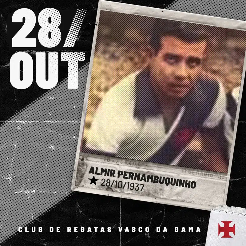Destaque do Vasco em 1958, Almir completaria 84 anos nesta quinta-feira ...