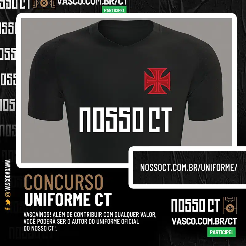 Vasco lança concurso para escolher uniforme do CT | SuperVasco