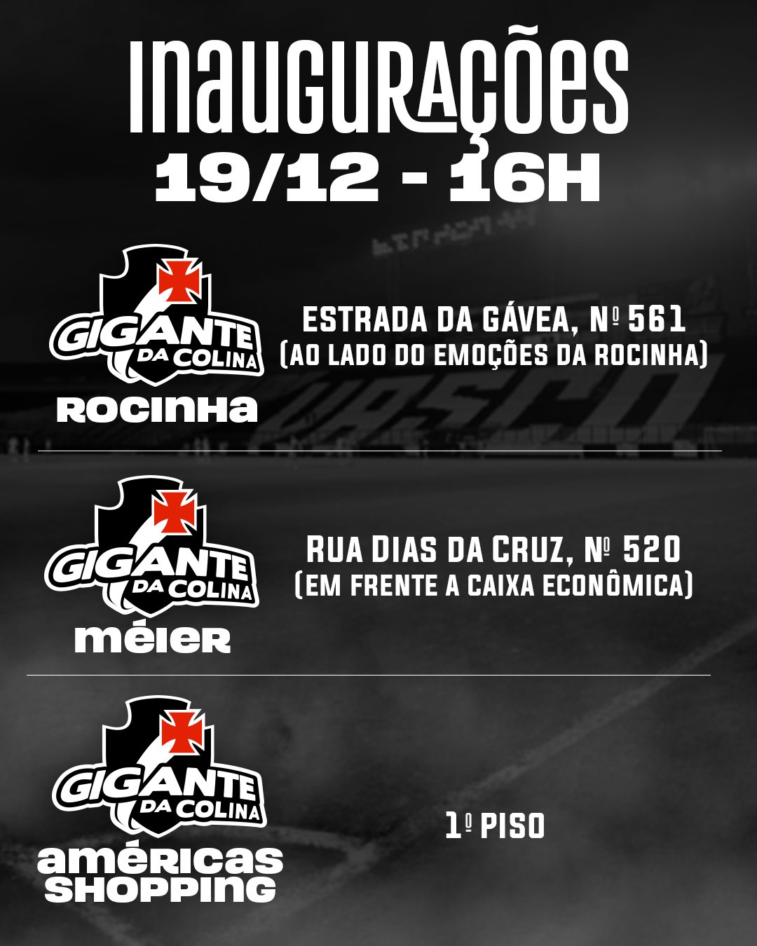 Neste sábado acontecerá inauguração de três lojas Gigante da Colina ...